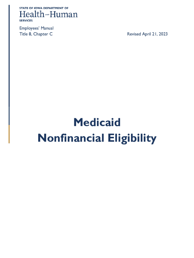 Fillable Online General Letters for 8-C Medicaid Nonfinancial ...