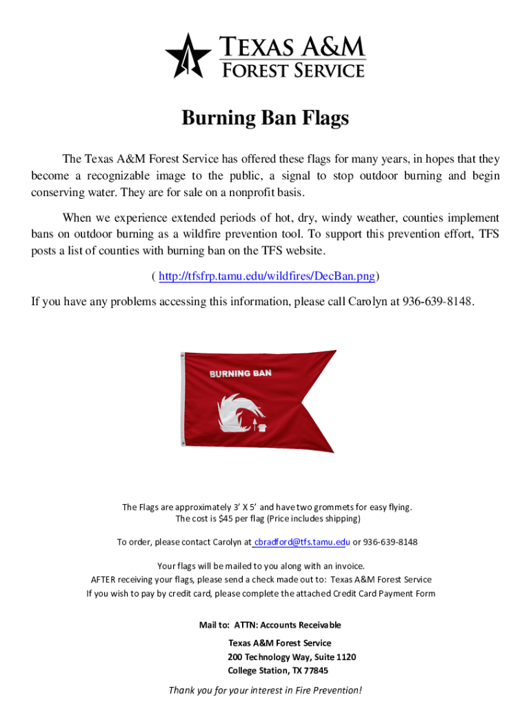 Fillable Online TCI - Garment / Textile - Bags, Flags & More - Burn Ban ...