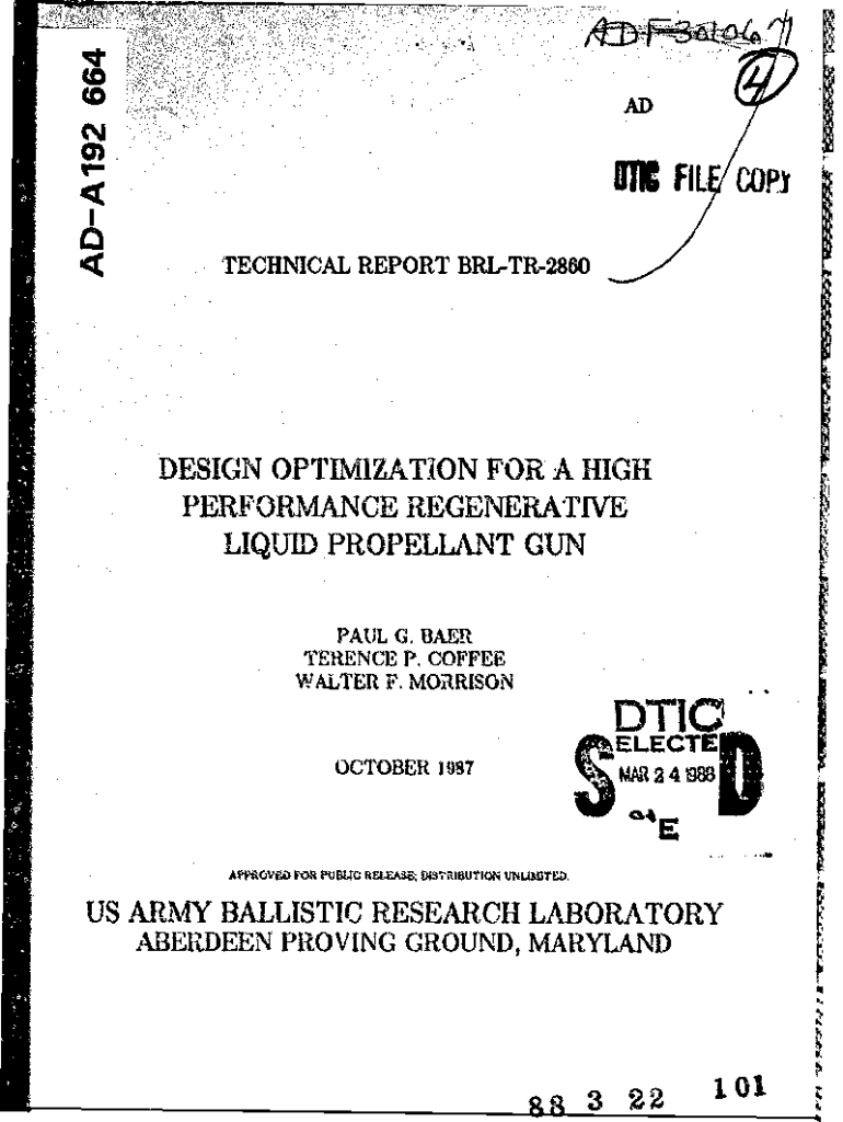 Fillable Online Design Optimization for a High Performance Regenerative ...