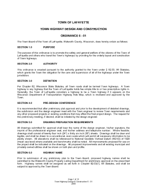 Fillable Online HIGHWAY ORDINANCE SAMPLE FROM PDF06-21 Fax Email Print ...
