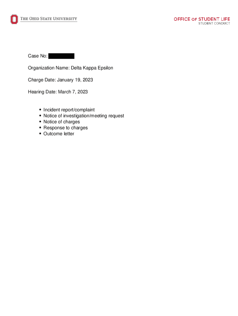 Fillable Online studentconduct osu LSU was warned that DKE pledge left ...