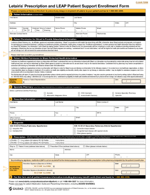 Fillable Online LEAP Prescriber Enrollment and Agreement Form ... Fax ...