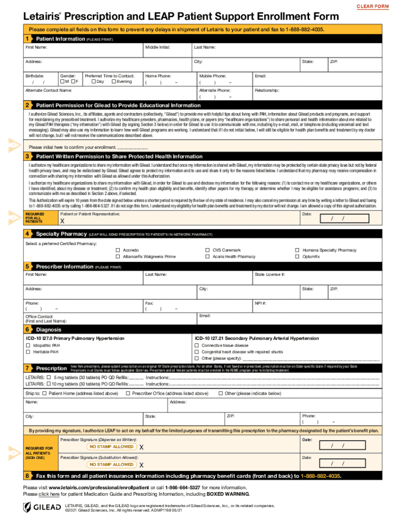 Fillable Online LEAP Prescriber Enrollment and Agreement Form ... Fax ...