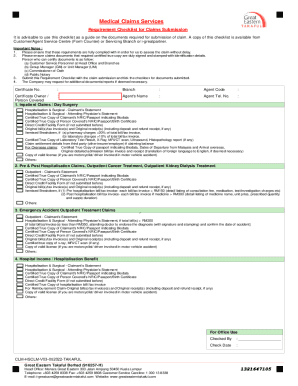Fillable Online Hospitalisation & Surgical ClaimsMake A ClaimGreat ...