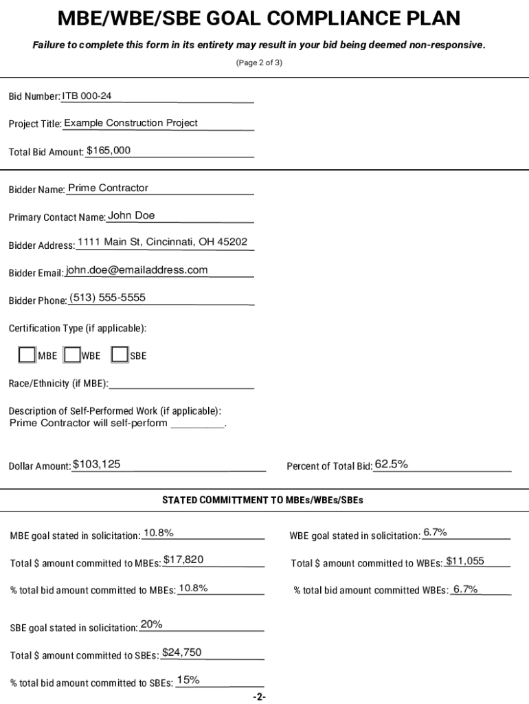 Fillable Online MBE/WBE/SBE FORMS Fax Email Print - pdfFiller