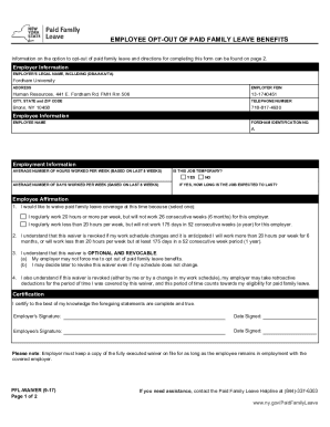 Fillable Online Paid Family Leave (PFL) Employee Fact Sheet Fax Email ...