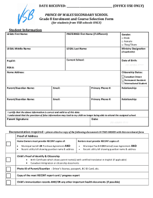 Fillable Online New student enrollment forms (PDF) Fax Email Print ...