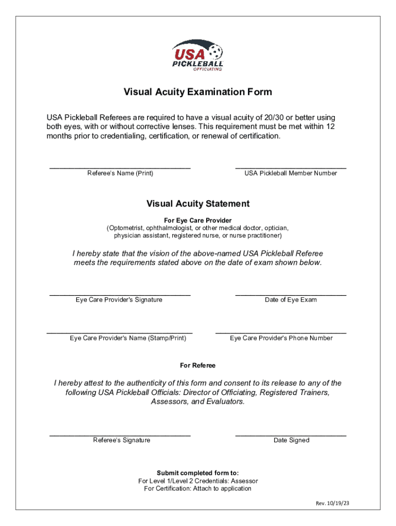 Fillable Online Visual Acuity Form 10-19-23.docx Fax Email Print ...