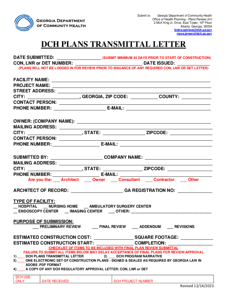 Fillable Online dch georgia dch inspection request Fax Email Print ...