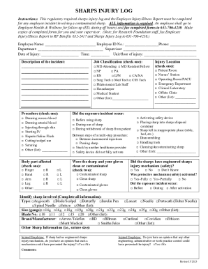Fillable Online Needlestick and Other Sharps Injuries; Final Rule. Fax ...