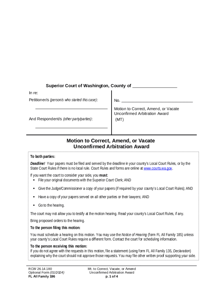 Confirming Arbitration Awards: Taking the Mystery Out of a ... Doc ...