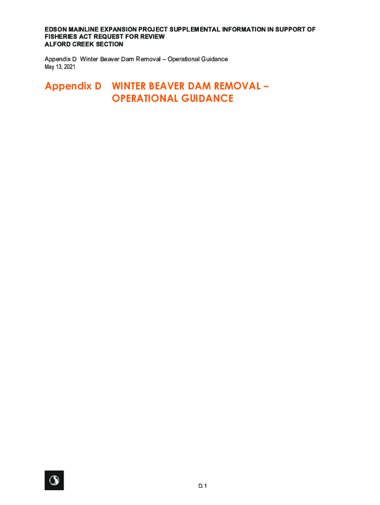 Fillable Online Code of practice: Beaver dam breaching and removal Fax ...