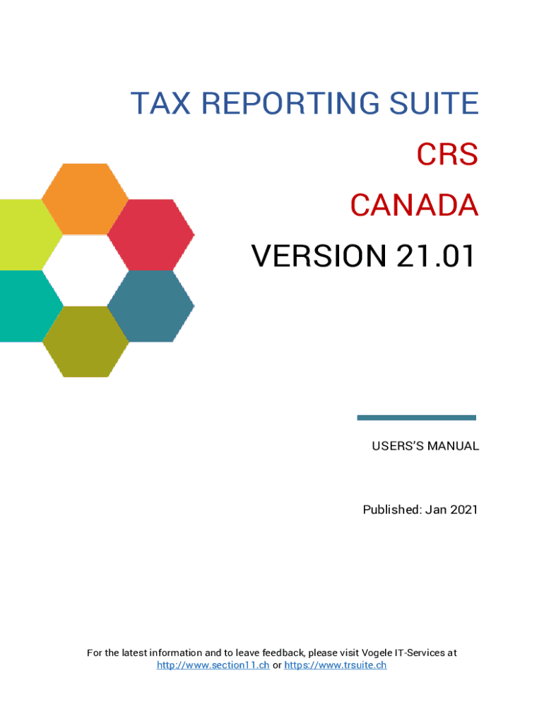 Fillable Online TAX REPORTING SUITE CRS Hong Kong VERSION 21.01 Fax ...
