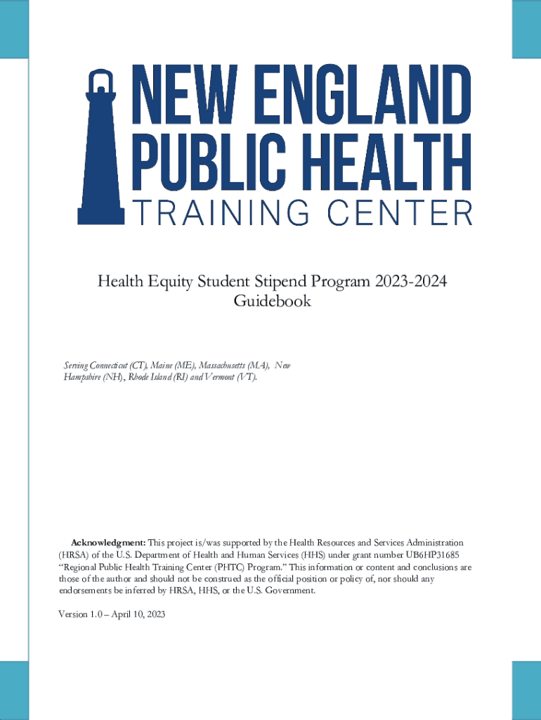 Fillable Online sites bu Health Equity Stipend Program for ...