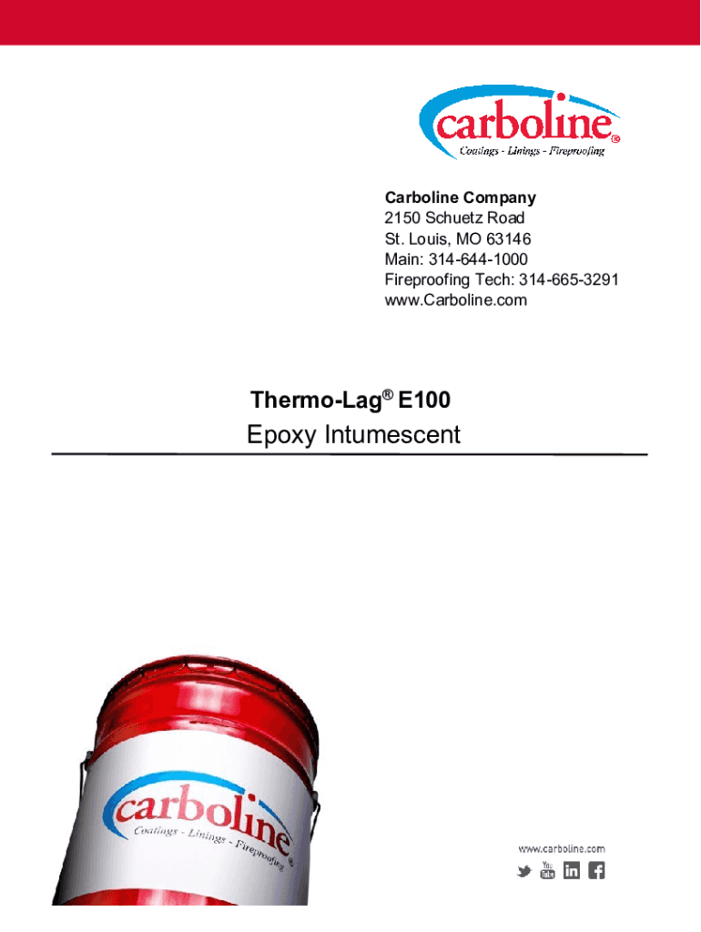 Fillable Online Thermo-Lag E100 S - Epoxy Intumescent Fax Email Print ...