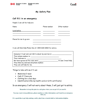 Fillable Online Safety Plan for Survivors of Domestic Violence - Sarah ...