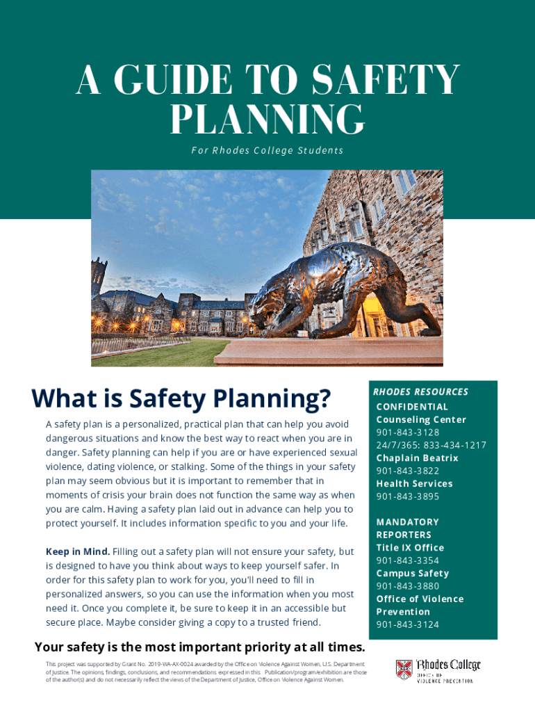 Fillable Online Safety planning: A simple and effective intervention ...