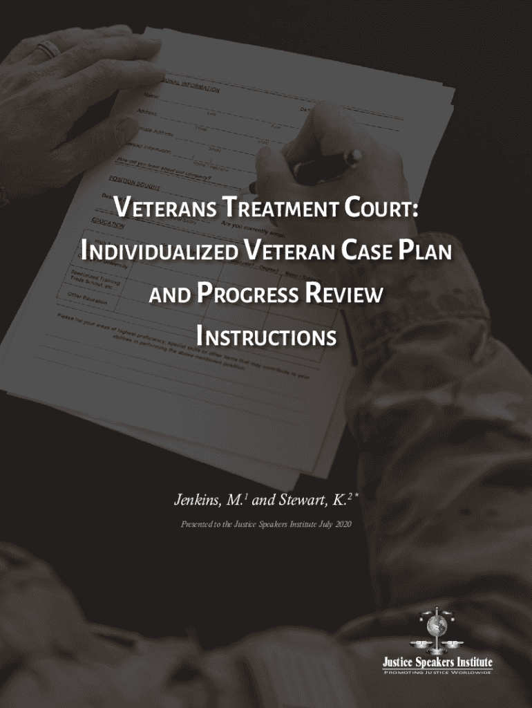 Fillable Online Veterans treatment Court: IndIVIdualIzed Veteran Case ...