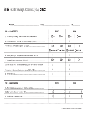 Fillable Online HSA contribution Line 6 on form 8889 does not match ...