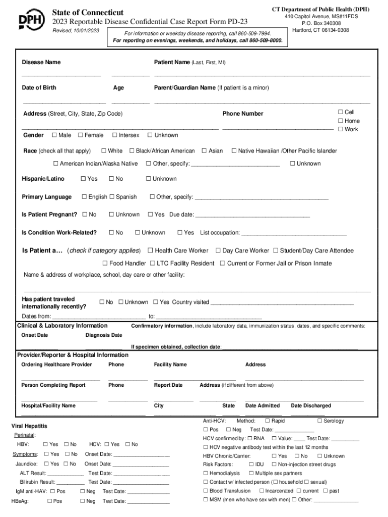 Fillable Online Agency: public health, state of connecticut department ...