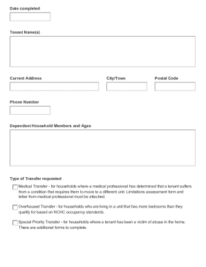 Fillable Online Internal Transfer Request - SP-Overhoused-Medical Fax ...