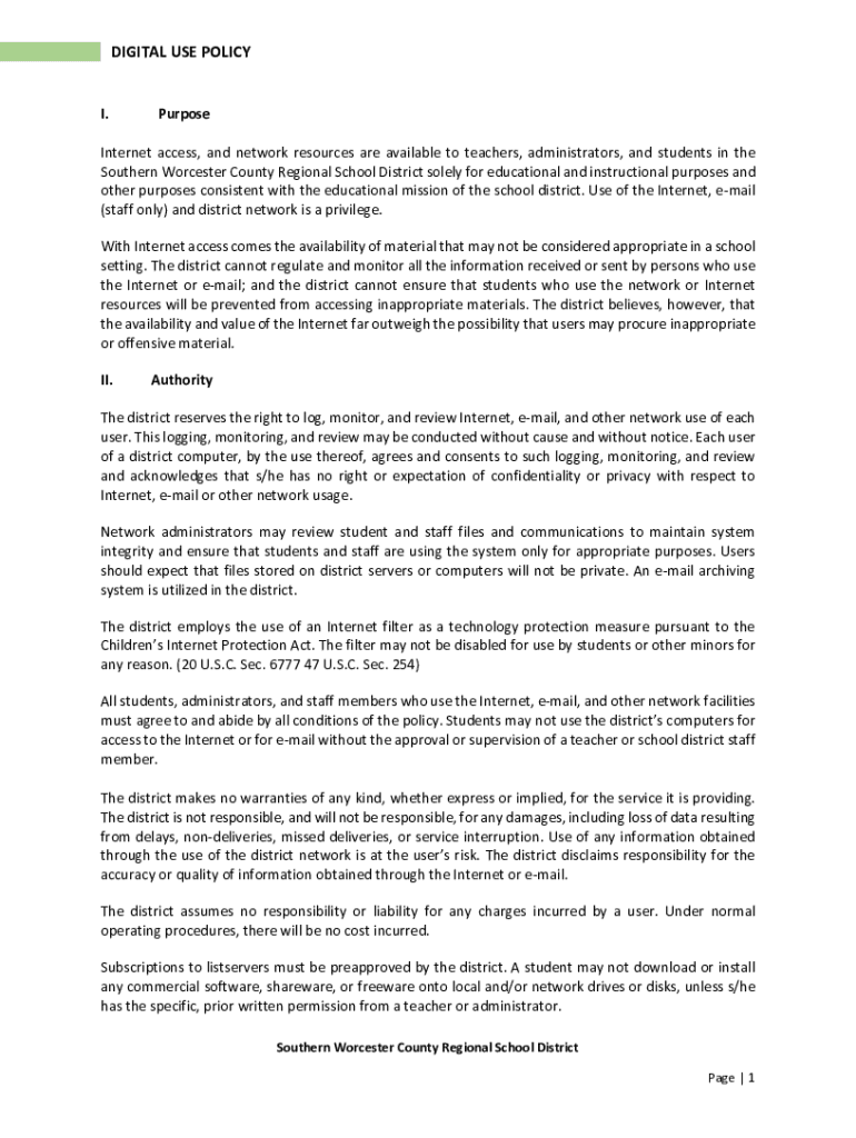 Fillable Online MCSS Acceptable Use Agreement Fax Email Print - pdfFiller