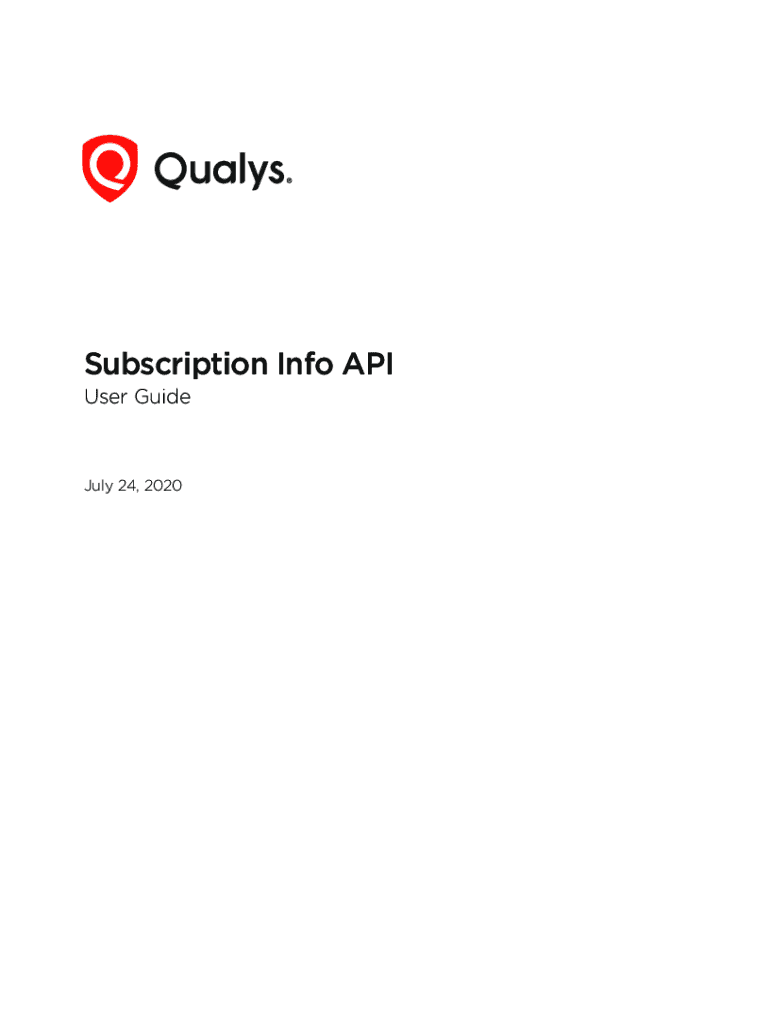 Fillable Online Qualys Documentation: Release Notes, User Guides & more ...