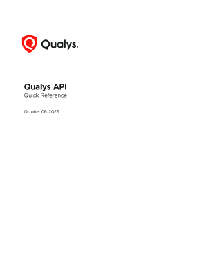 Fillable Online Qualys API Quick Reference Fax Email Print - pdfFiller
