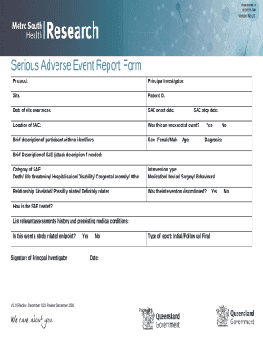 WI2023-288 Serious Adverse Event Report - metrosouth health qld gov Doc ...