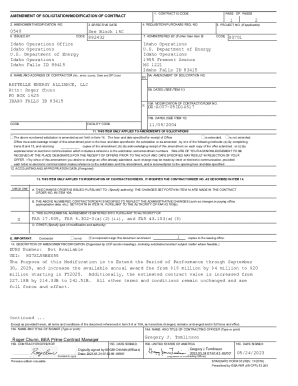 Fillable Online SF-30 (Amendment of Solicitation Modification of ...