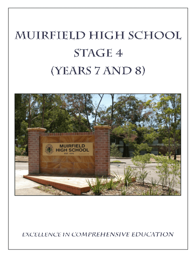 Fillable Online Muirfield High School - Contact Information & More Fax ...