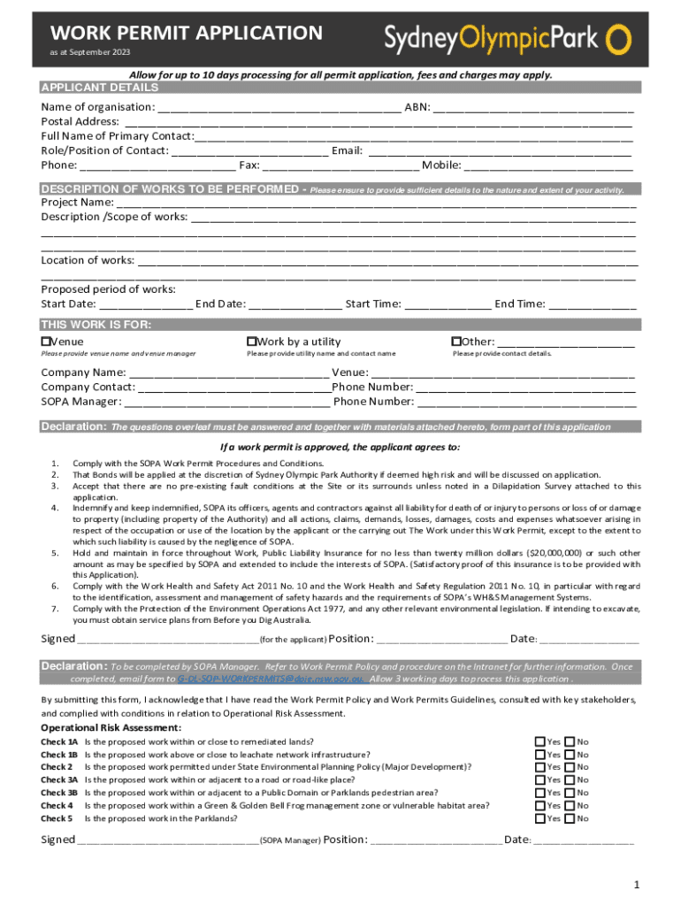 Fillable Online WORK PERMIT APPLICATION NON-GOVERNMENT ... Fax Email Print - pdfFiller