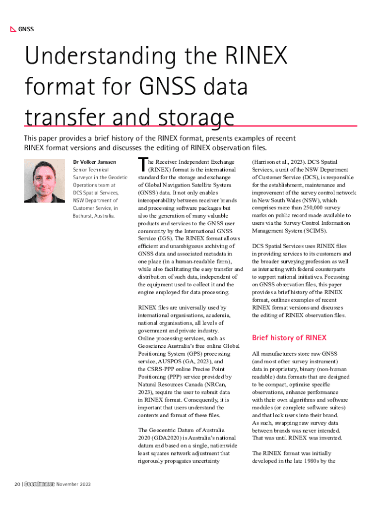 Fillable Online What is RINEX format and its latest version? Fax Email ...
