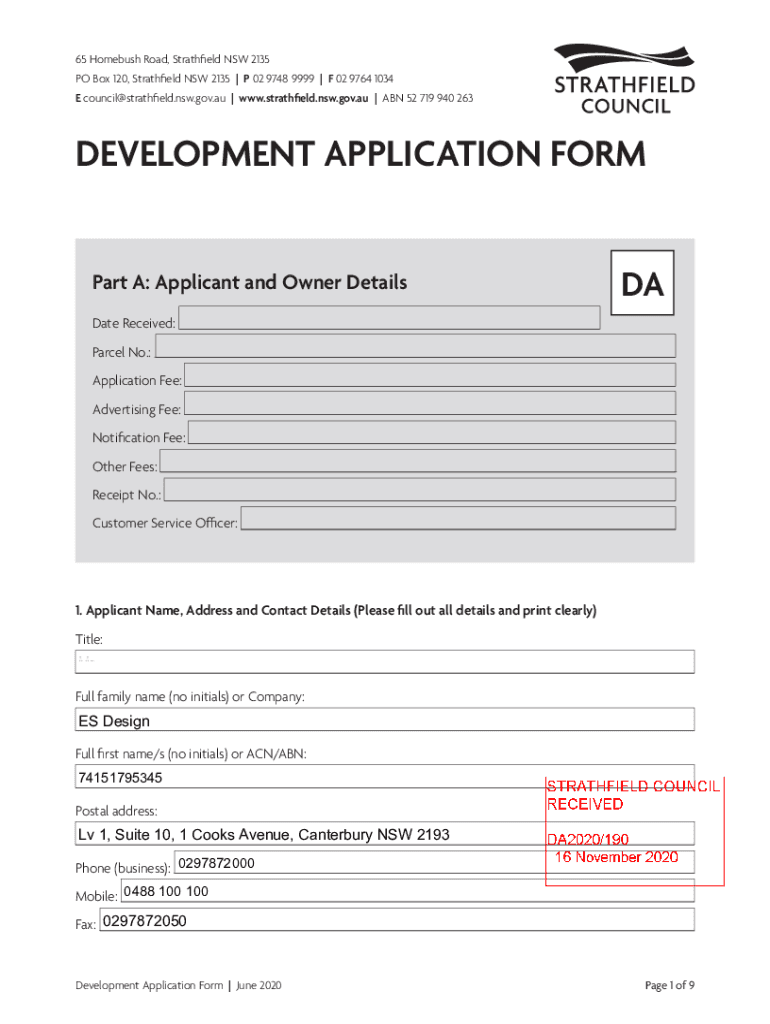 Fillable Online Development-Application-Form 2.pdf Fax Email Print - pdfFiller