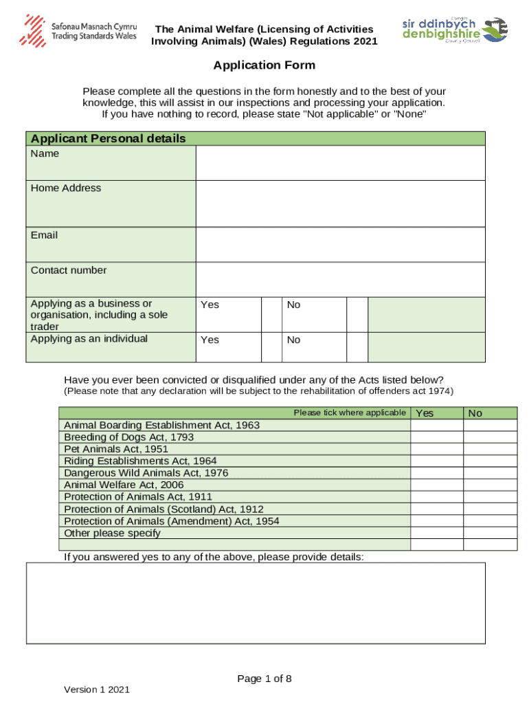 animal-activities-licence-application-. ... Doc Template | pdfFiller