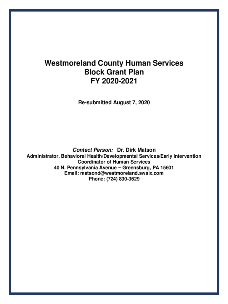 Fillable Online Human Services Block Grant Needs Based Budget Fax Email ...