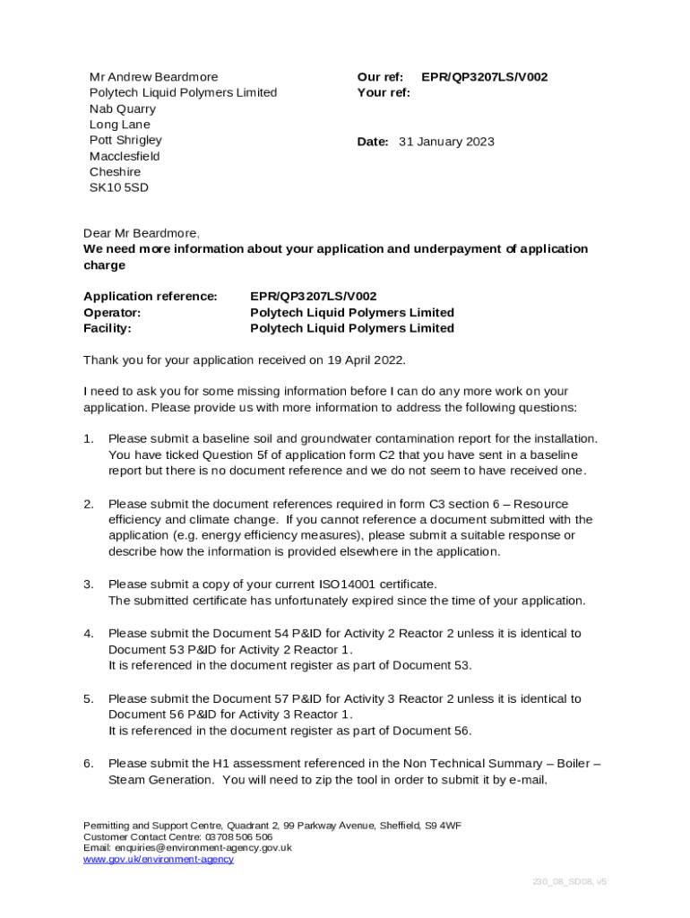 We need more ination letter and/or payment letter Doc Template | pdfFiller