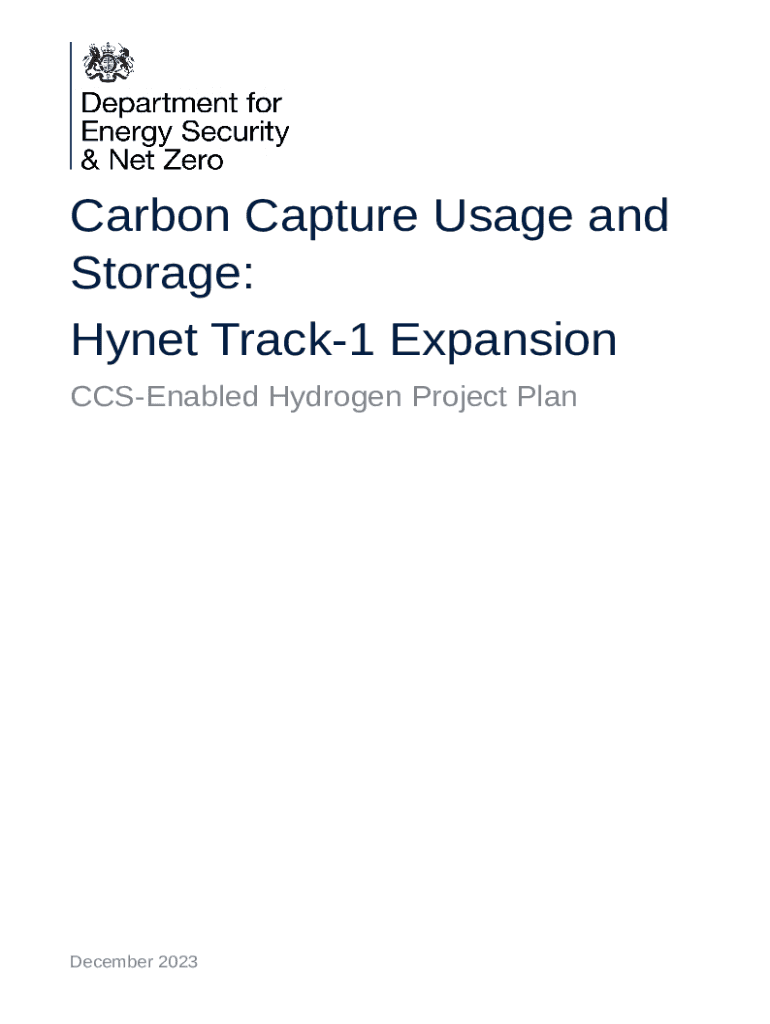 CCUS Track-1 Expansion: HyNet Application Guidance Doc Template | pdfFiller