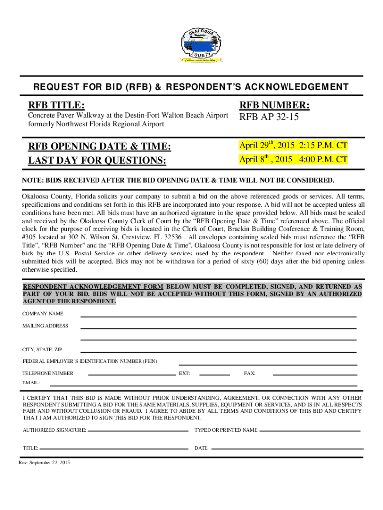 Fillable Online RFP/RFB Process - DSWA Fax Email Print - pdfFiller