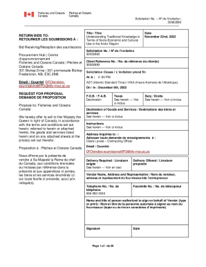 Fillable Online Proposal to: Fisheries and Oceans Fax Email Print ...