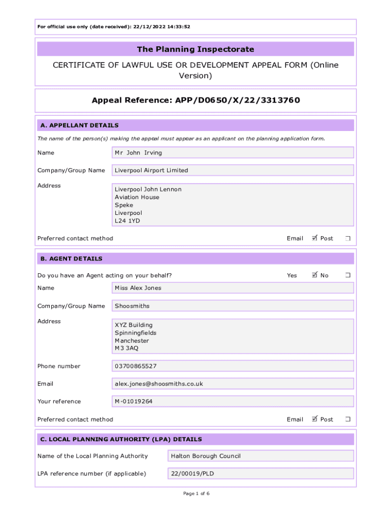 Fillable Online webapp halton gov Planning appeals: how to complete ...