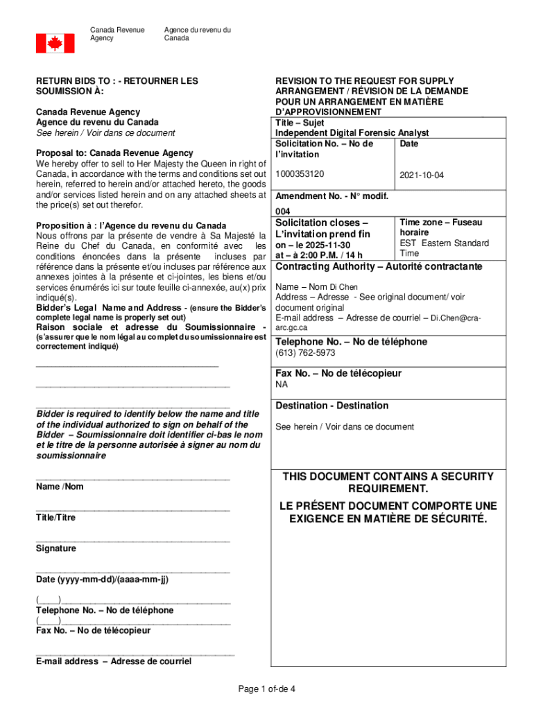 Fillable Online Canada Revenue Agency Agence du revenu du Canada PDF ...