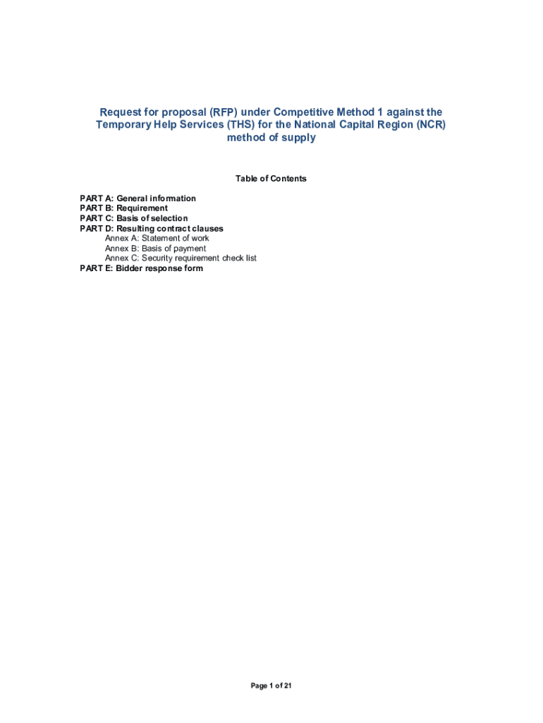Fillable Online S4360225 Re-issue RFP Competitive Method 1 Right Fit.docx Fax Email Print ...