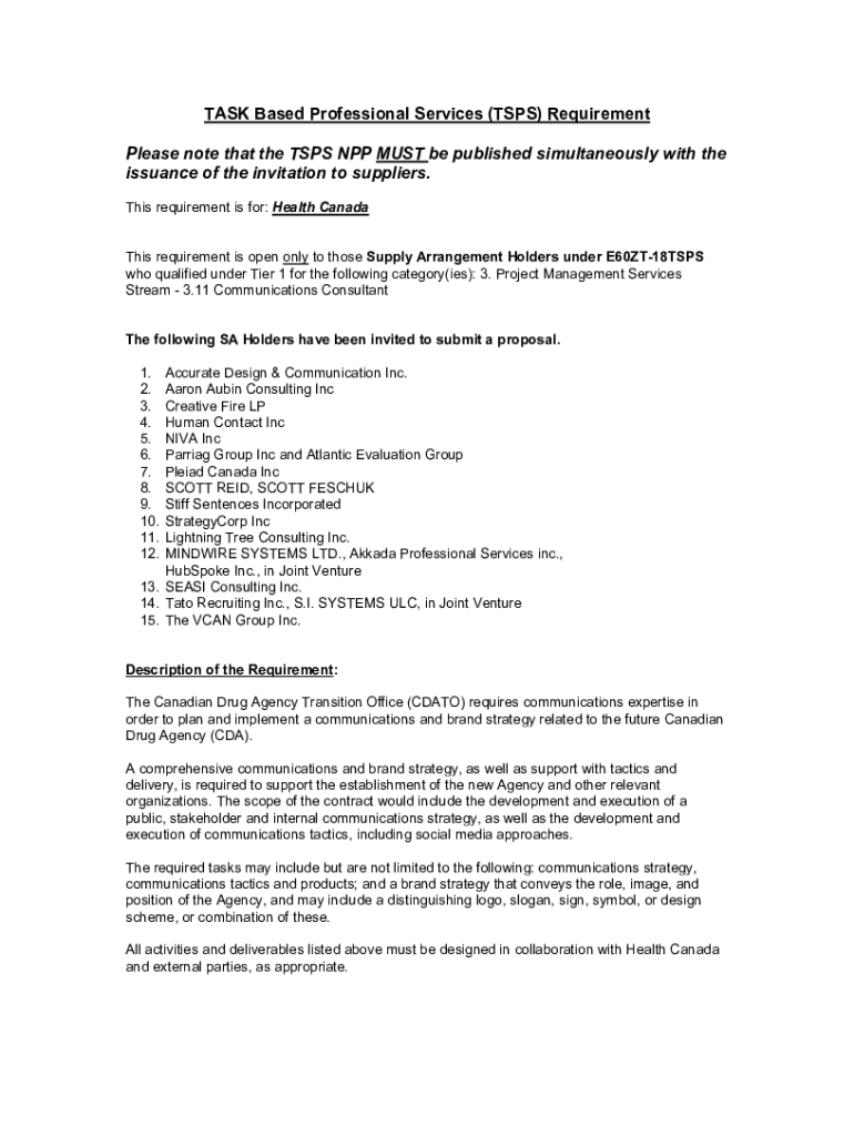 Fillable Online Task-Based Informatics Professional Services (TBIPS ...