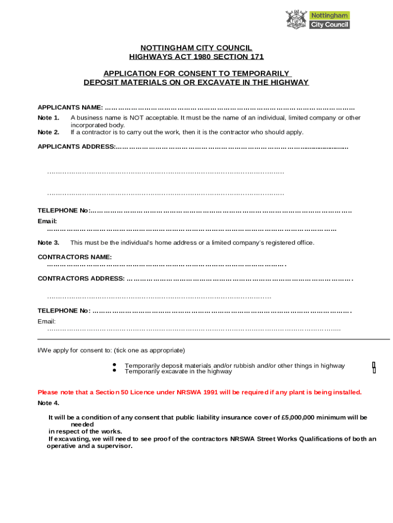 Section 171 consent application Doc Template | pdfFiller