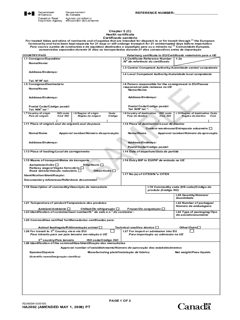 Preenchível Disponível Equines: model health certificates Fax Email ...