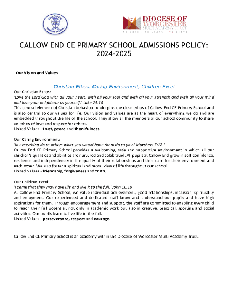 Fillable Online Developing a Christian Vision for your school - cloudfront.net Fax Email Print ...