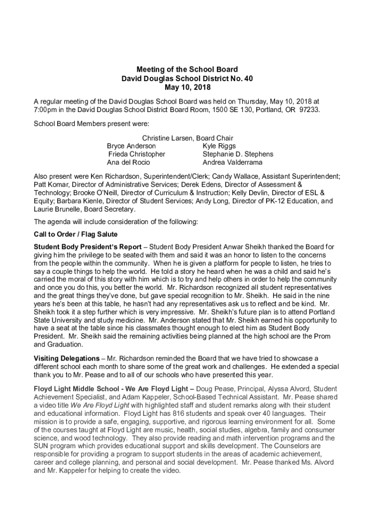 Fillable Online Patt Komar, Director of Administrative Services; Derek ...