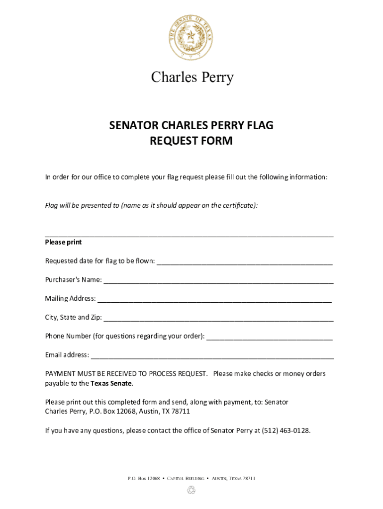 Fillable Online State Sen. Charles Perry introduces bill that could ...