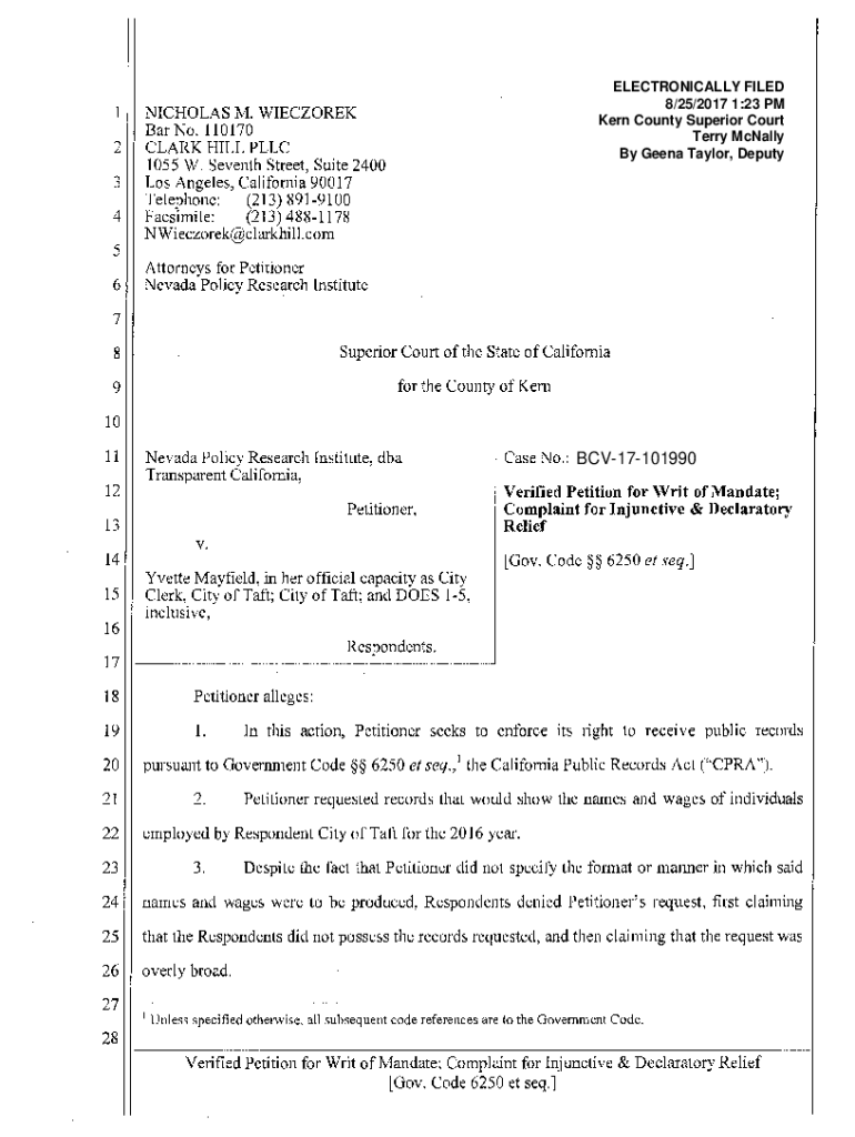 Fillable Online By Geena Taylor, Deputy Fax Email Print - pdfFiller